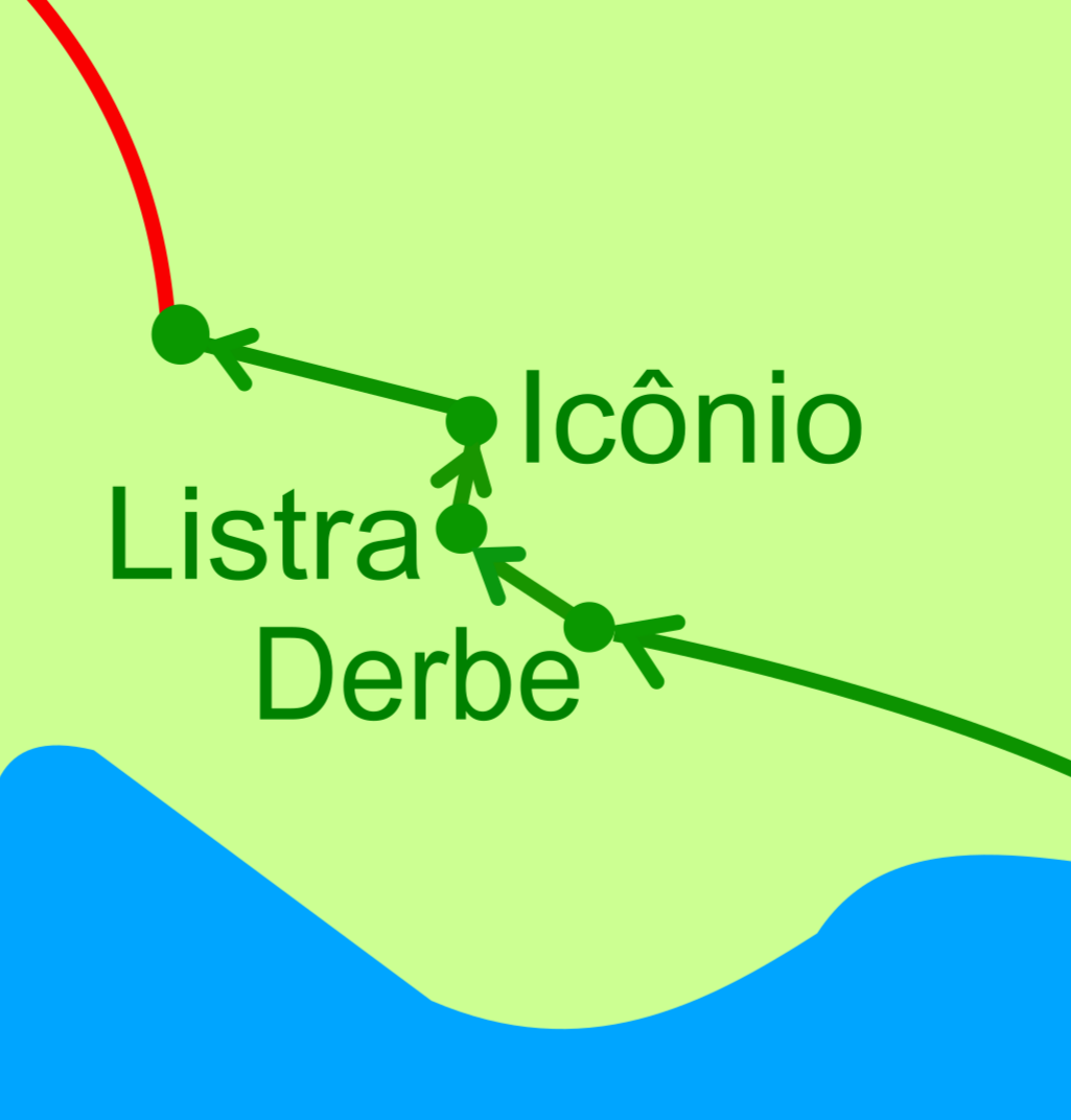 Listra, Derbe, Icônio